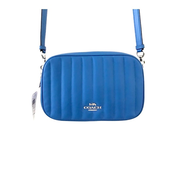Coach | Bags | Nwt Coach Authentic Blue Leather Quilted Jes Crossbody ...